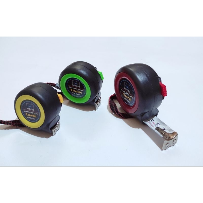 Jual meteran auto lock / measuring tape 3 m , 5 m , 7.5 m | Shopee ...