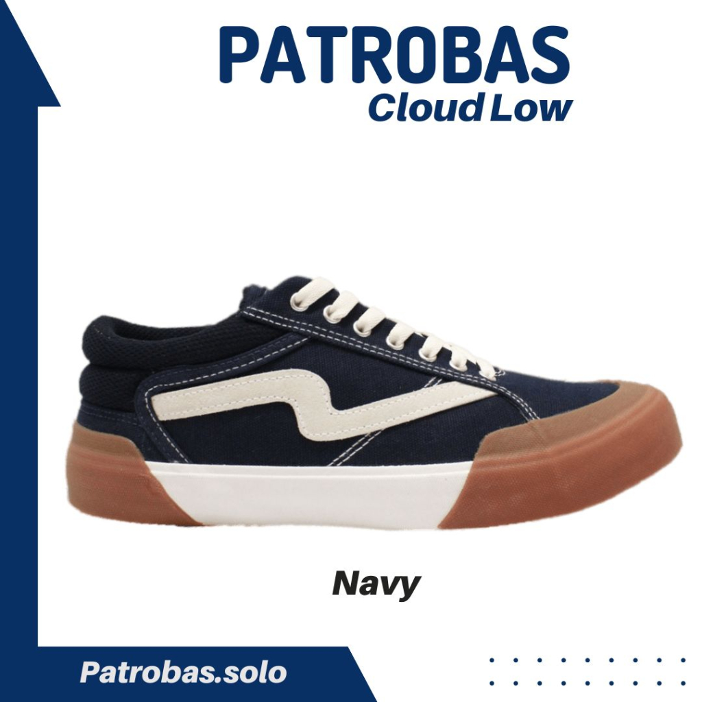Jual PATROBAS Cloud Low Navy Original Sepatu Sneakers Shoes Canvas Pria ...