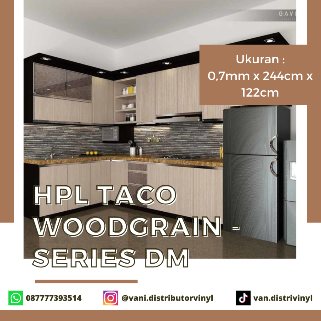 Jual HPL FURNITURE TACO SERIES WOODGRAIN - Kode DM Tebal 0,7mm | Shopee ...