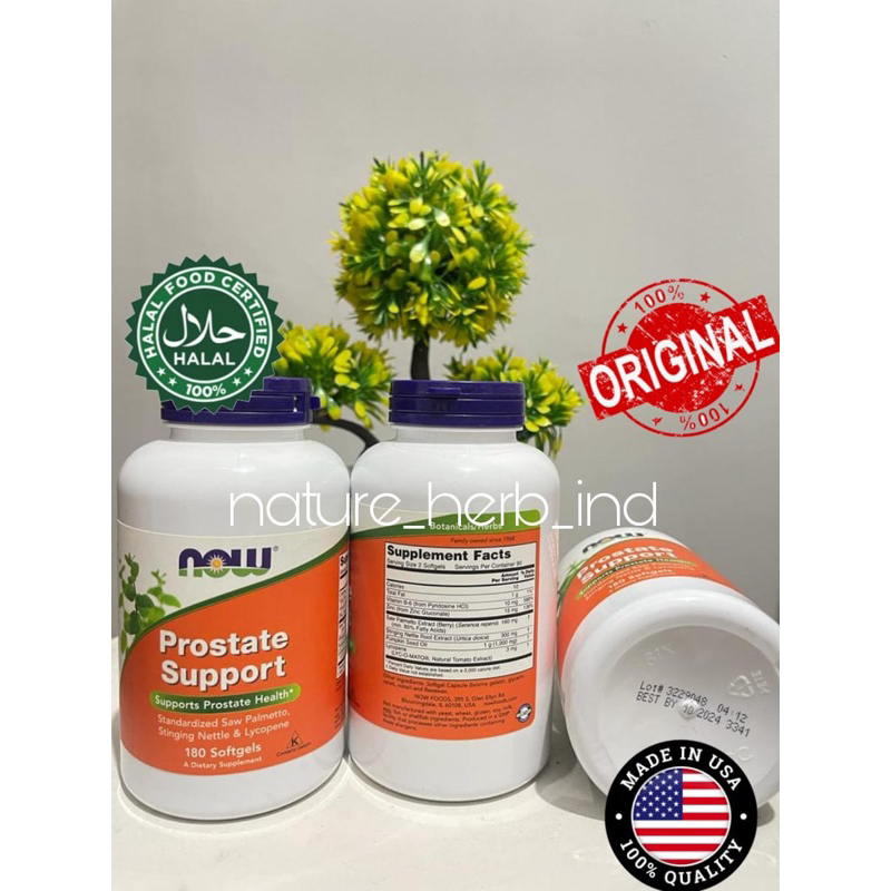 Jual Now Foods Prostate Support 180 Softgel 100% Original | Shopee Indonesia