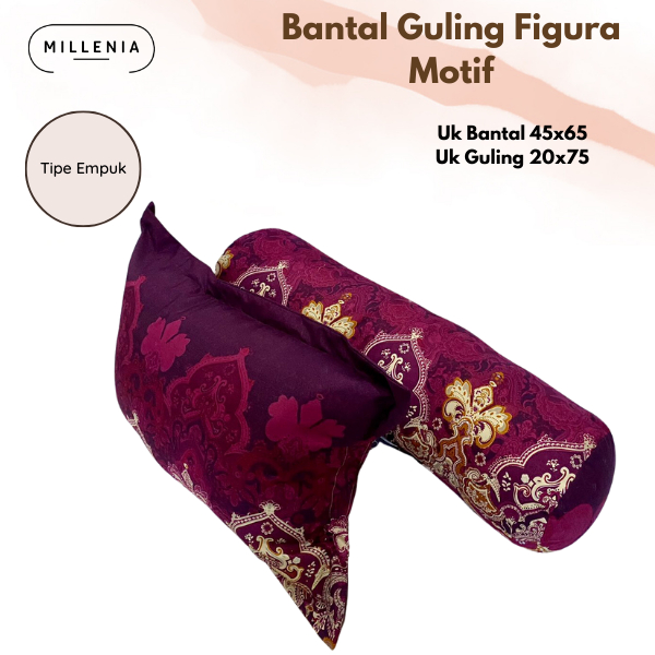 Jual Millenia Bantal Guling Tidur Figura Motif Lembut double Look Bisa ...