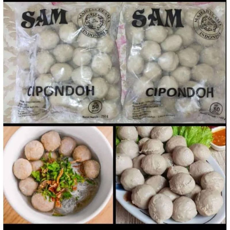Jual SAM CIPONDOH Baso / Bakso Sapi isi 50 Butir | Shopee Indonesia
