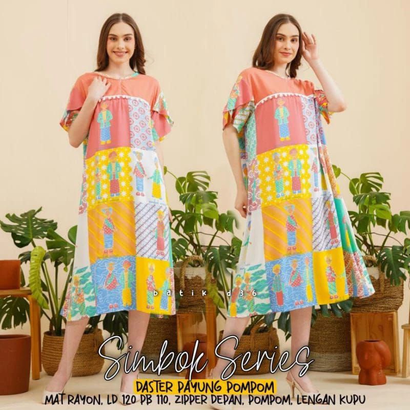 Jual SEMERBAK BATIK ORI SEKDRES DASTER PAYUNG TEJO POM POM HOMEDRESS ...