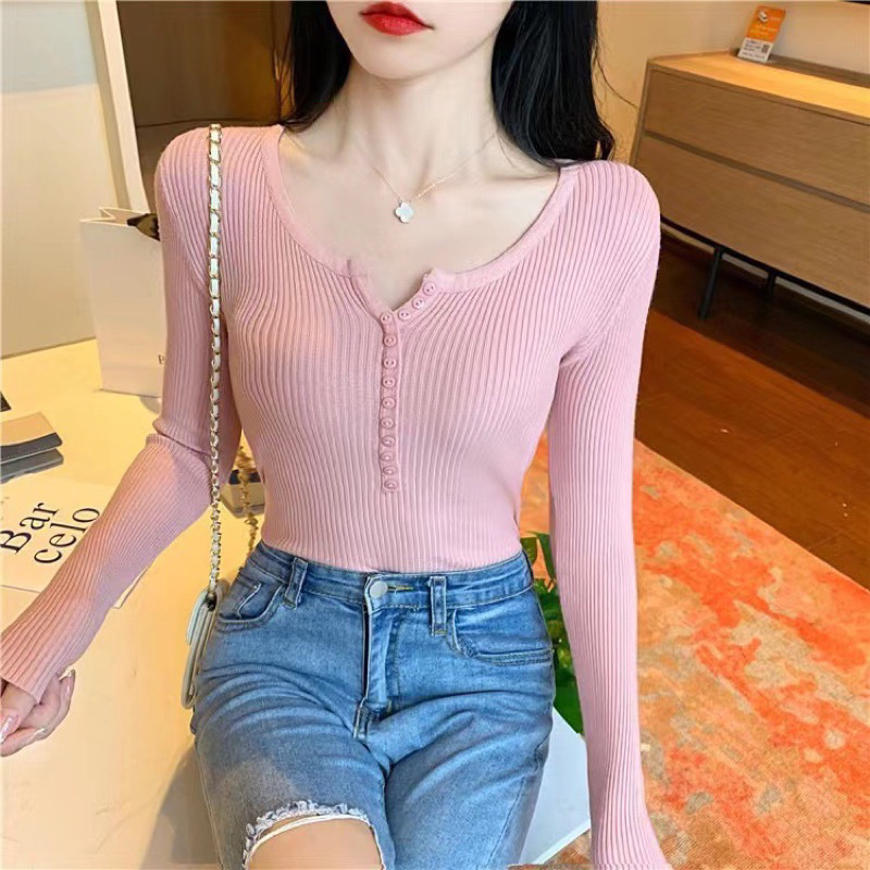 Jual Atasan Rajut Wanita Knit Import Premium High Quality Bahan Halus ...
