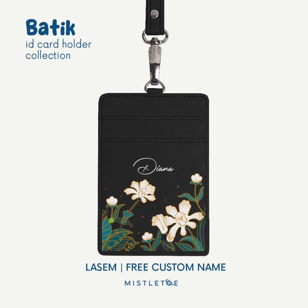 Jual Batik Custom ID Card Holder - Lanyard - Name Tag | Shopee Indonesia