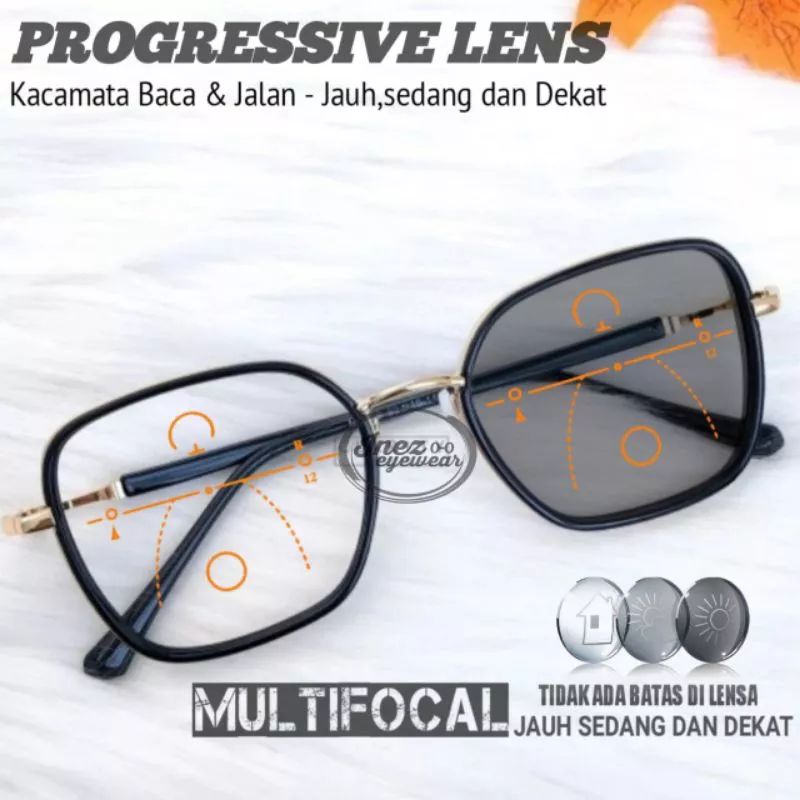 Jual Kacamata Progressif Photocromic | Kacamata Baca dan Jalan pria ...