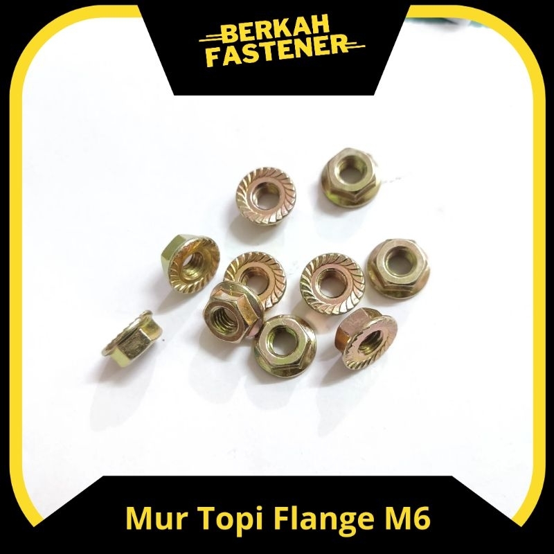 Jual Mur Topi Flange M6 kunci 10 | Shopee Indonesia