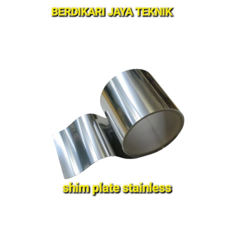 Jual shim plate stainless 304 0,1mm × 400mm × 1 mtr plate | Shopee ...