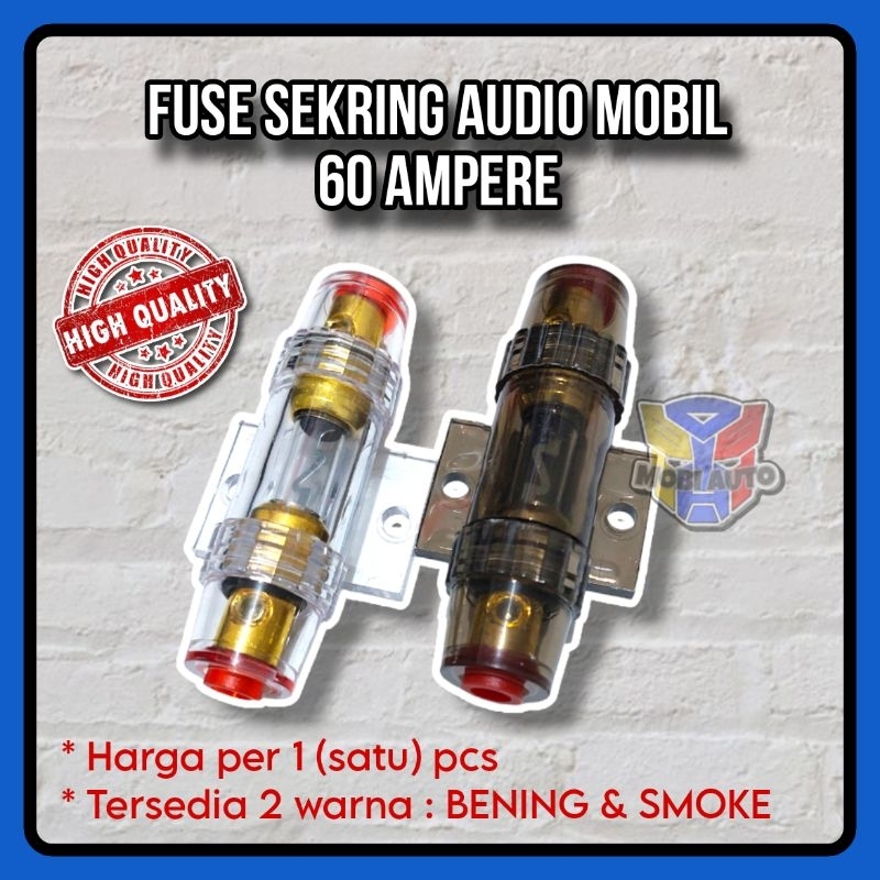 Jual Fuse Sekring Sikring Audio Mobil 60A / Sekring Power Amplifier ...