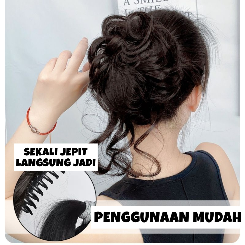 Jual Jepit rambut pesta alami keriting urai good quality (JEP1047 ...