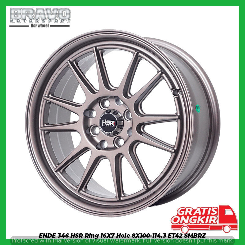 Jual VELG MOBIL SPORTY RING 16 HSR ENDE BRONZE R16 UNTUK AVEO ROCKY DATSUN FIESTA RACING LOOK ...