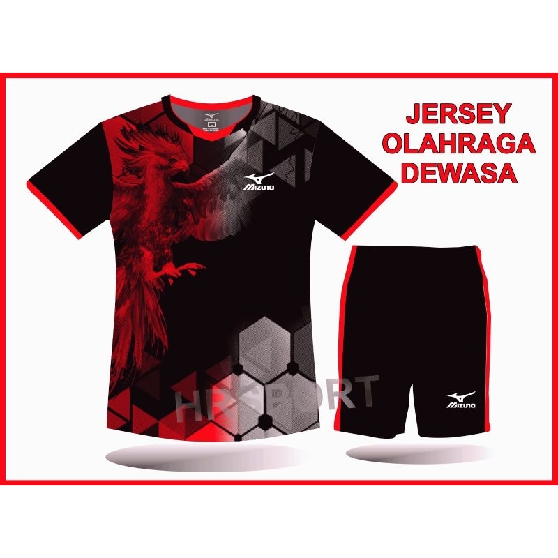 Jual JERSY BAJU KAOS OLAHRAGA BATIK WAYANG DEWASA COD 1SET MODEL ...