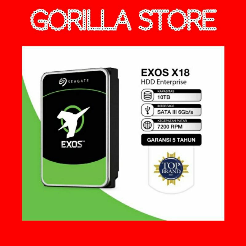 Jual SEAGATE EXOS X18 HDD/ Hardisk Enterprise 10TB SATA 7200RPM ...