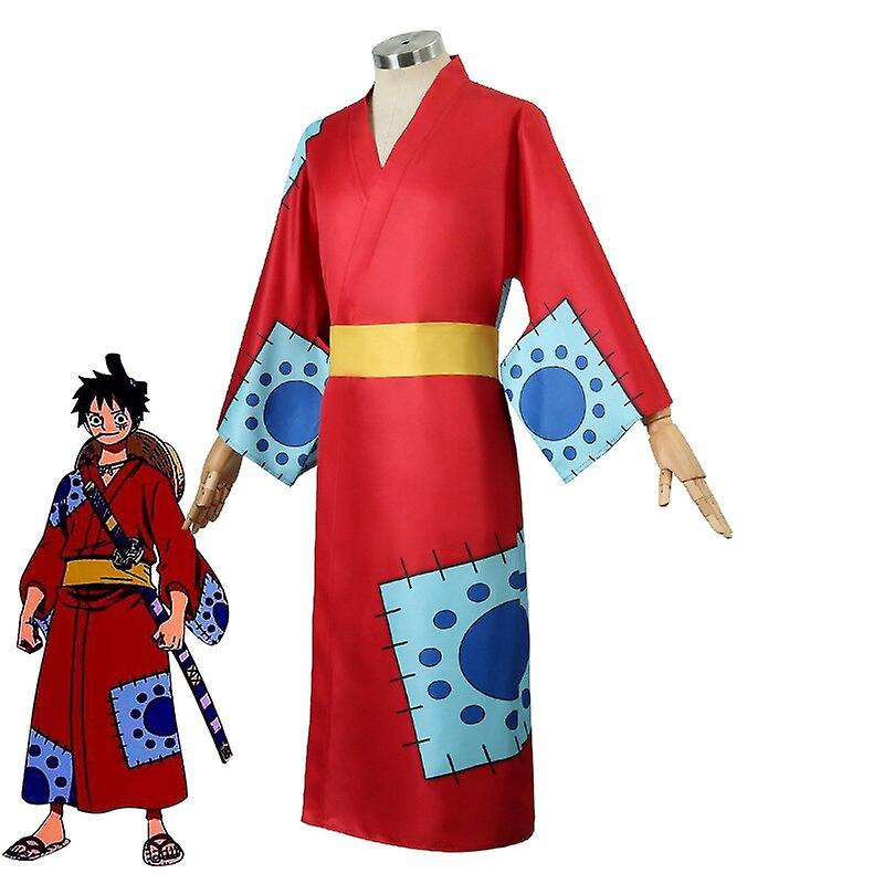Jual Kostum One Piece Monkey D Luffy Wano Country Arc Cosplay Costume ...