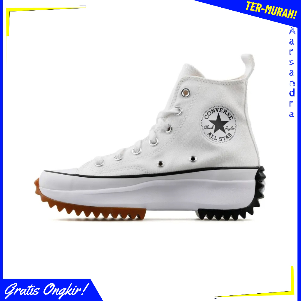 Jual Sepatu Converse Run Star Hike Full White Sneakers Unisex | Shopee ...