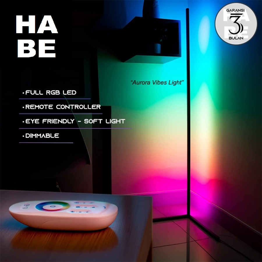 Jual HABE RGB Standing Corner LED Aurora Vibe Light Lampu Hias Sudut ...