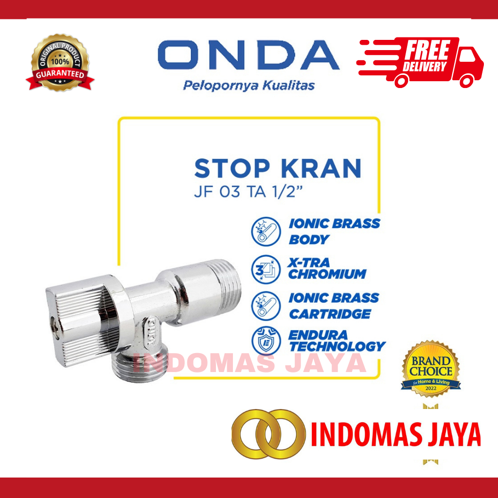Jual ONDA Stop Kran Toilet / Jet Shower JF 03 TA 1/2” STOP KRAN ONDA JF 03 TA | Shopee Indonesia