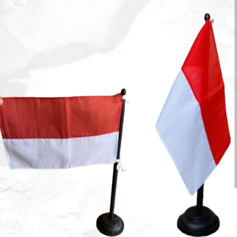 Jual Bendera Meja (Tiang + Bendera) Bendera Indonesia Merah Putih ...