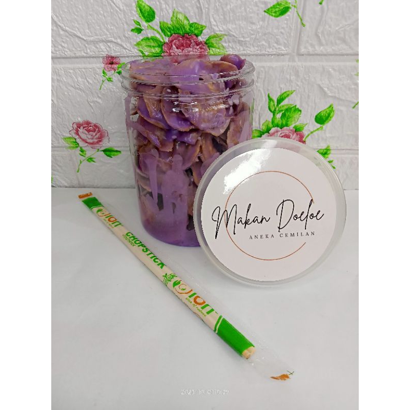 Jual MAKAN DOELOE Keripik Pisang Rasa Taro 300gr II 800ml free sumpit ...