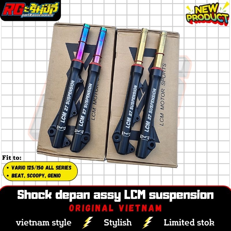 Jual Tabung As Shock Depan LCM 27 Suspension Vario 125 150 160 Beat ...