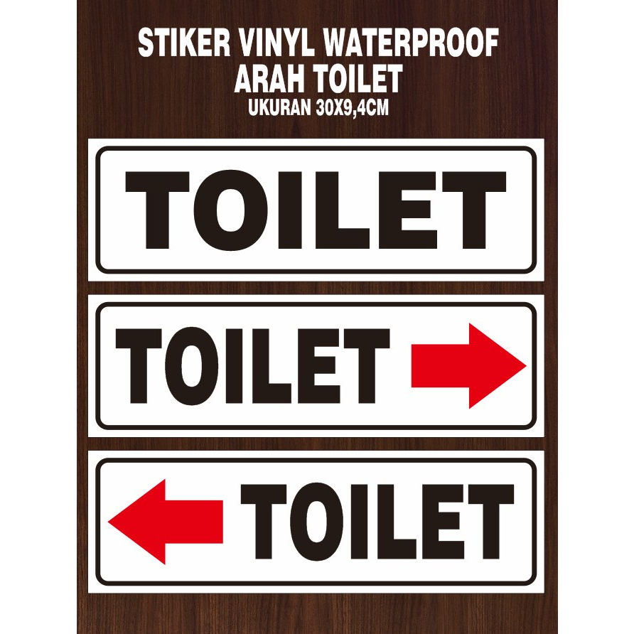Jual 003 stiker toilet - sticker arah toilet - tulisan toilet | Shopee ...