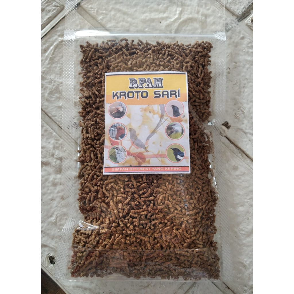 Jual RFAM KROTO SARI KASAR 100GR pakan burung super untuk lomba dan ...