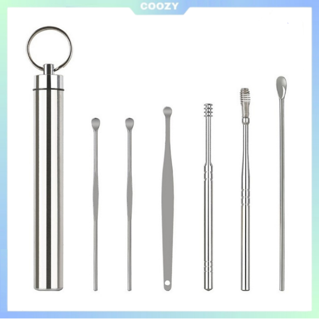 Jual Set Pembersih Telinga 6 Pcs - Alat Korek Kuping Stainless Steel ...