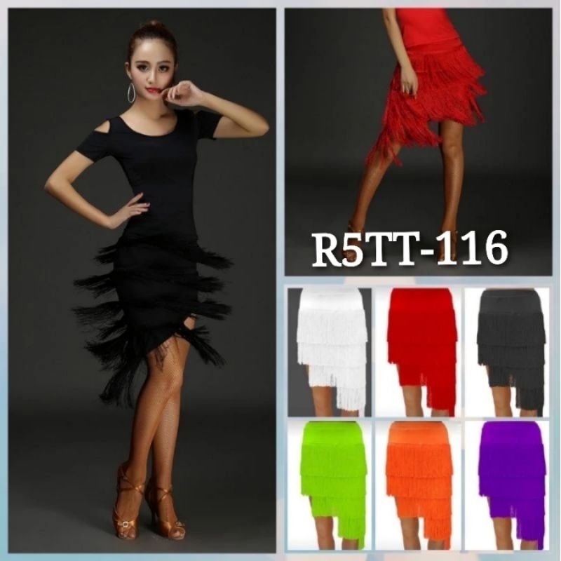 Jual Rok Rumbai 5T (B) Rok Line Dance Belly Dance Salsa Latin Kostum ...