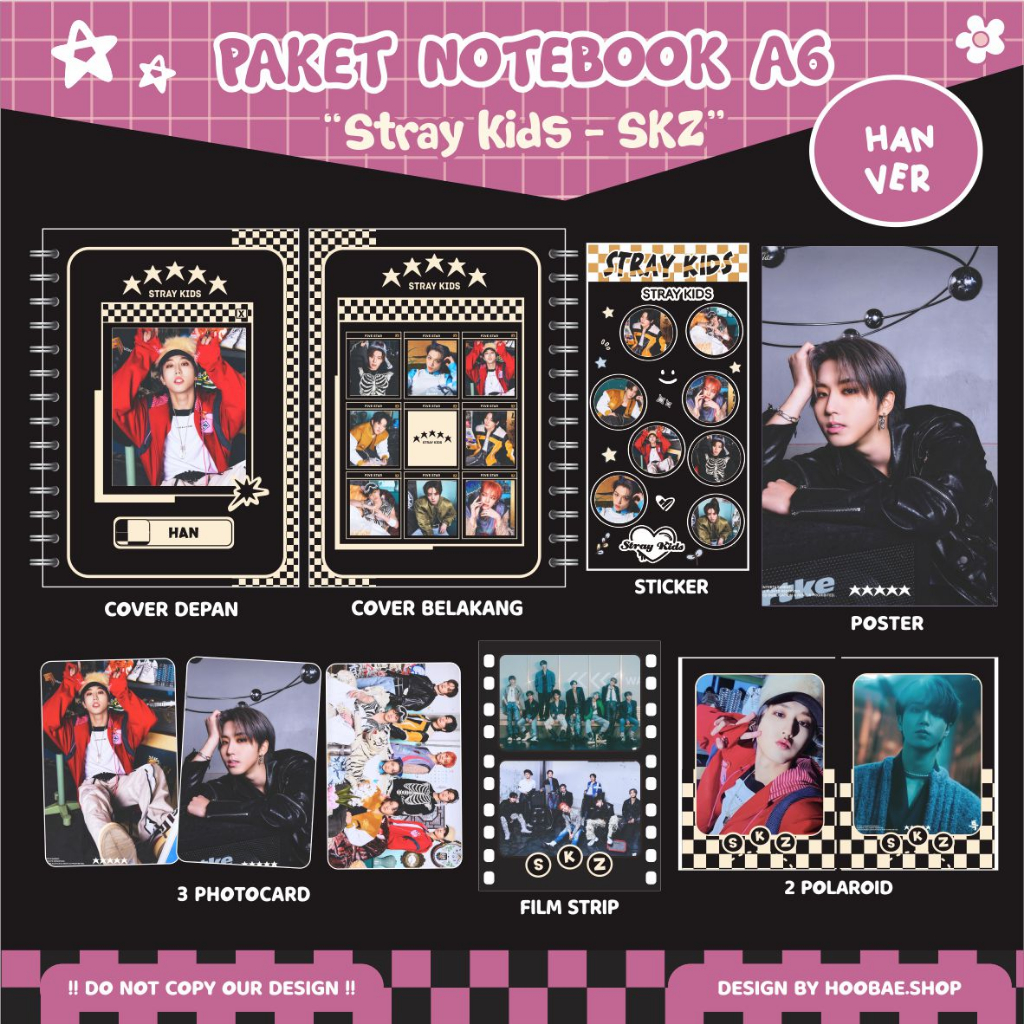 Jual (PACKING BOX) PAKET HEMAT NOTEBOOK A6 SKZ - STRAY KIDS - FIVE STAR ...