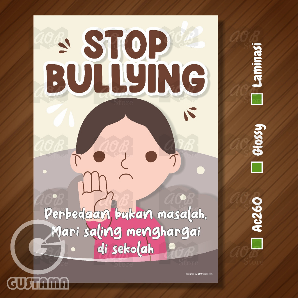 Jual Poster Stop Bullying Sekolah Dasar, Poster Edukasi Bullying SD Laminasi A3 | Shopee Indonesia