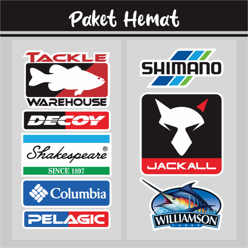 Jual Sticker Brand Pancing Murah Grosir Stiker Mancing cocok Untuk ...
