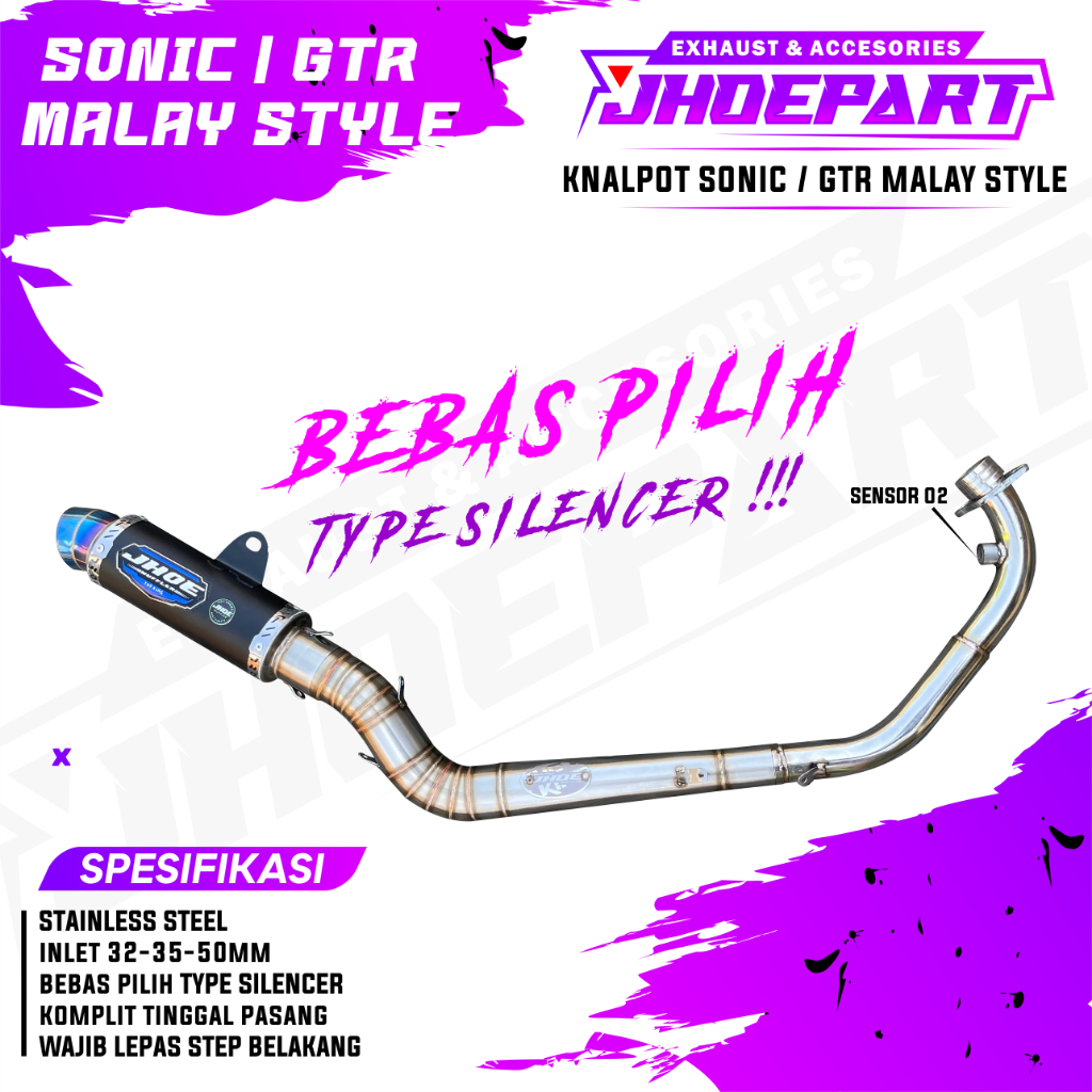 Jual Knalpot Racing model malaysia style Honda Sonic 150 GTR 150 RS 150 ...