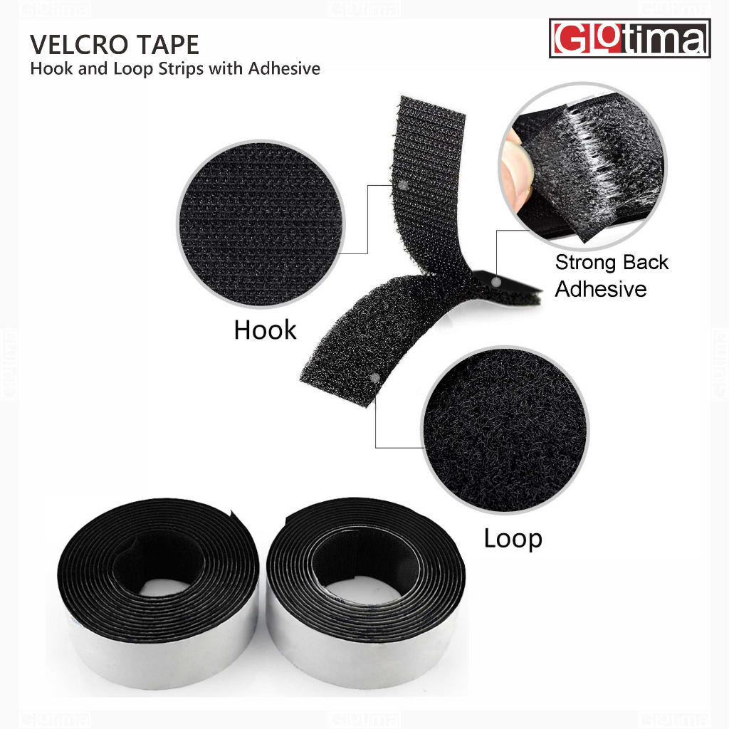 Jual Lakban Solasi Perekat Velcro Velkro Strap Prepet Hook Loop Tape ...