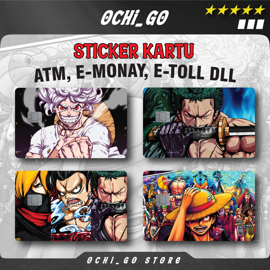 Jual Stiker Skin Card ATM One Piece Sticker Kartu Atm Garskin Skin Card ...
