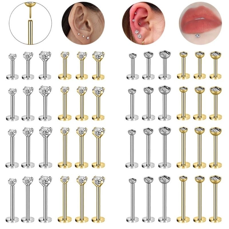 Jual Anting 1piece Piercing Plug In Lobe Labret Lips Helix Tragus ...