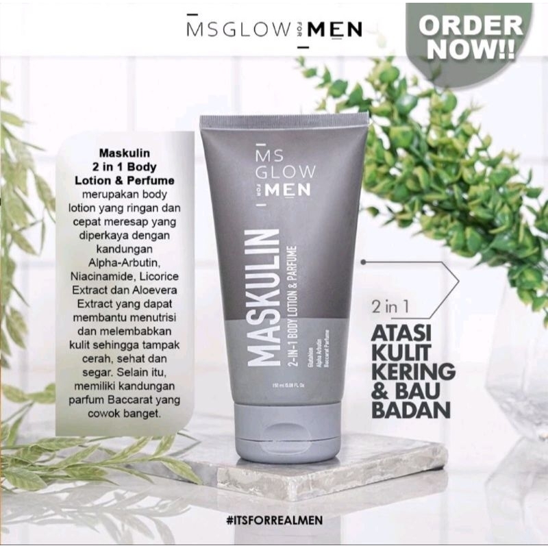Jual Maskulin Lotion MSGLOW FOR MEN | Shopee Indonesia