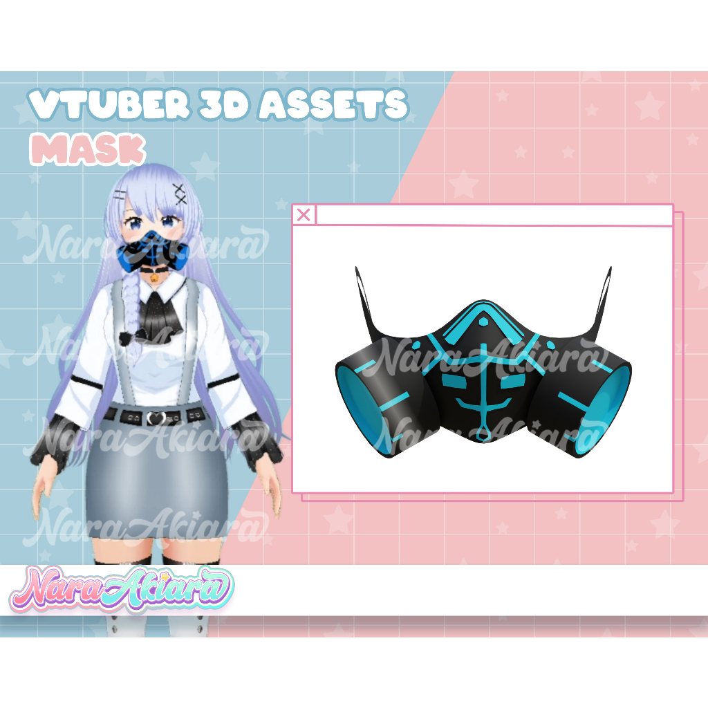 Jual Tampil Beda dengan Topeng 3D Vroid Siap Pakai, Karakter 3D Vroid ...