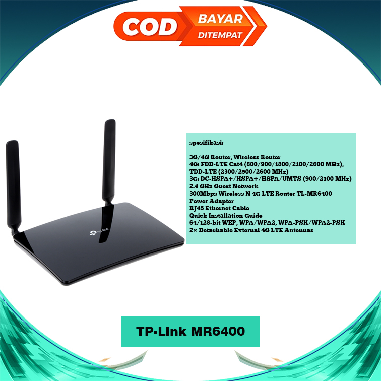 Jual Tp-Link TL-MR6400 Modem 4G LTE Unlock Router Wifi Bisa COD TPS ...