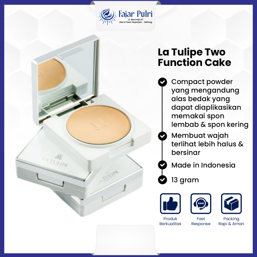 Jual Bedak Padat La Tulipe Two Function Cake Tidak Mudah Luntur ...