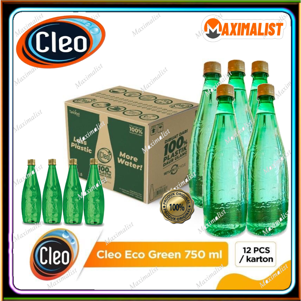 Jual Cleo Eco Green 750ml (1 Botol) - Air Murni Cleo Eco Green 750ml (KHUSUS INSTANT / SAMEDAY ...