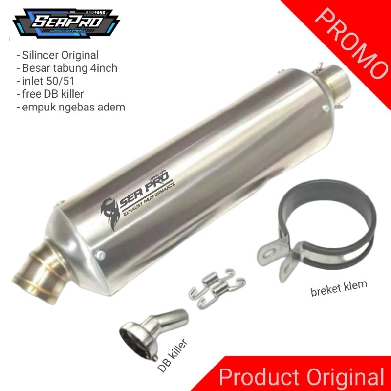 Jual Knalpot racing Silincer only Inlet 50 Type TR-oval Original Sea ...