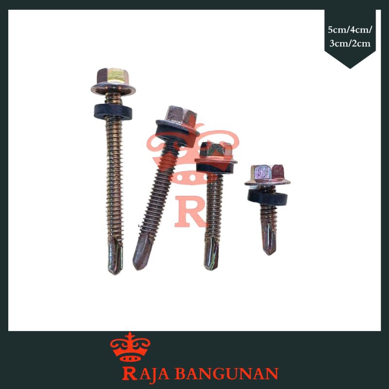 Jual BAUT ROOFING BAJA RINGAN SKRUP ATAP MURAH ANTI BOCOR PLAFON BESI ...