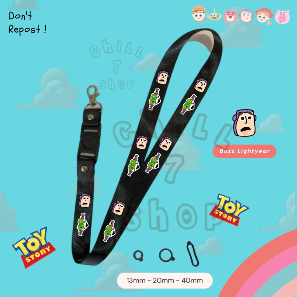 Jual Lanyard Toy Story Woody BuzzLightyear Lotso ID Card Custom Kartun ...