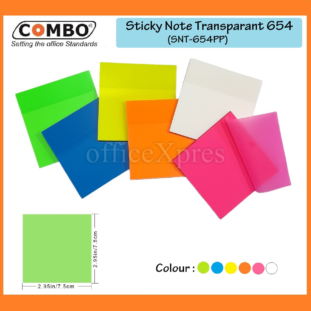 Jual Sticky Notes Transparan 50 Lembar / Transparent Sticky Notes ...