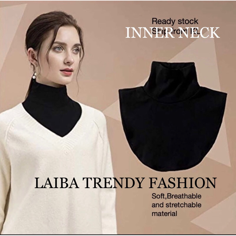 Jual INNER LEHER | TURTLE NECK COVER | FAKE HIGH NECK Bahan Spandex ...