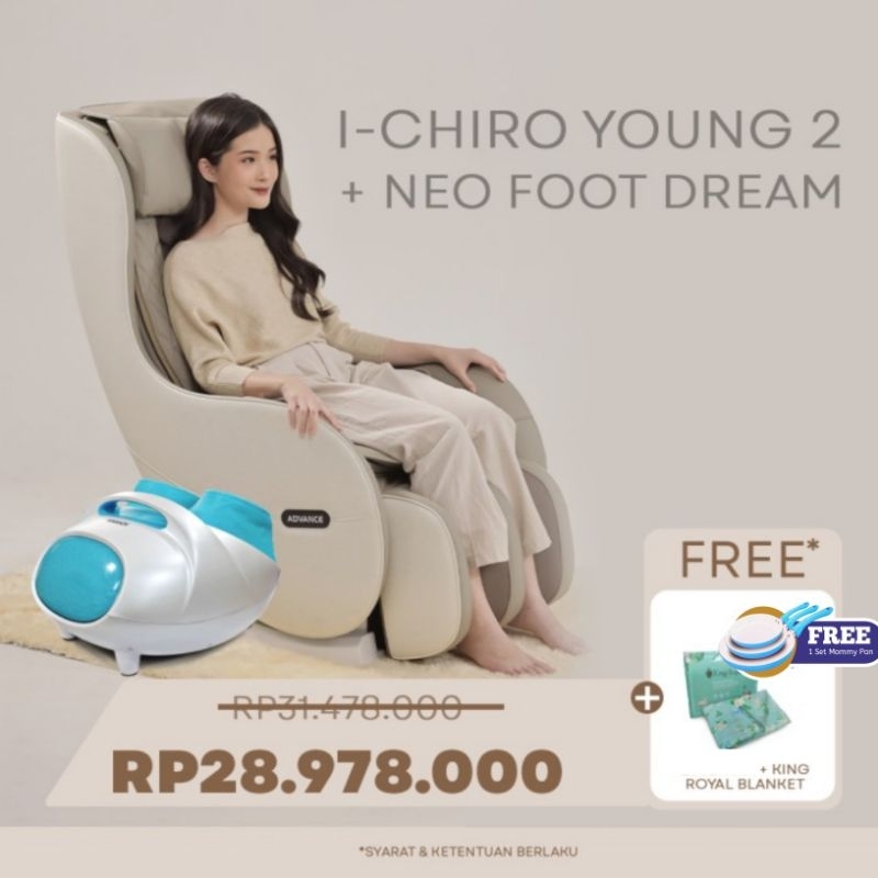 Jual PAKET KURSI PIJAT ICHIRO YOUNG 2 NEW DAN NEO FOOT DREAM | Shopee ...