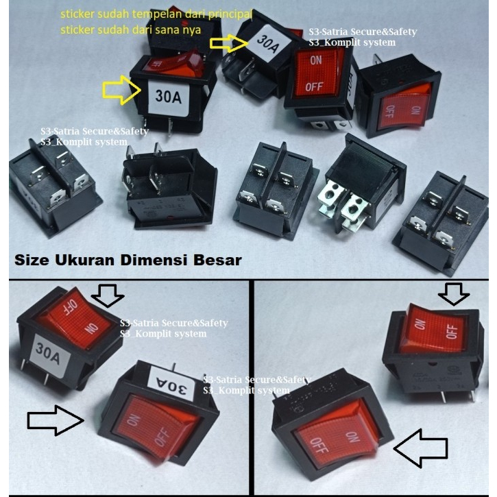 Jual Saklar Switch Besar 4 Pin + Lampu | Shopee Indonesia