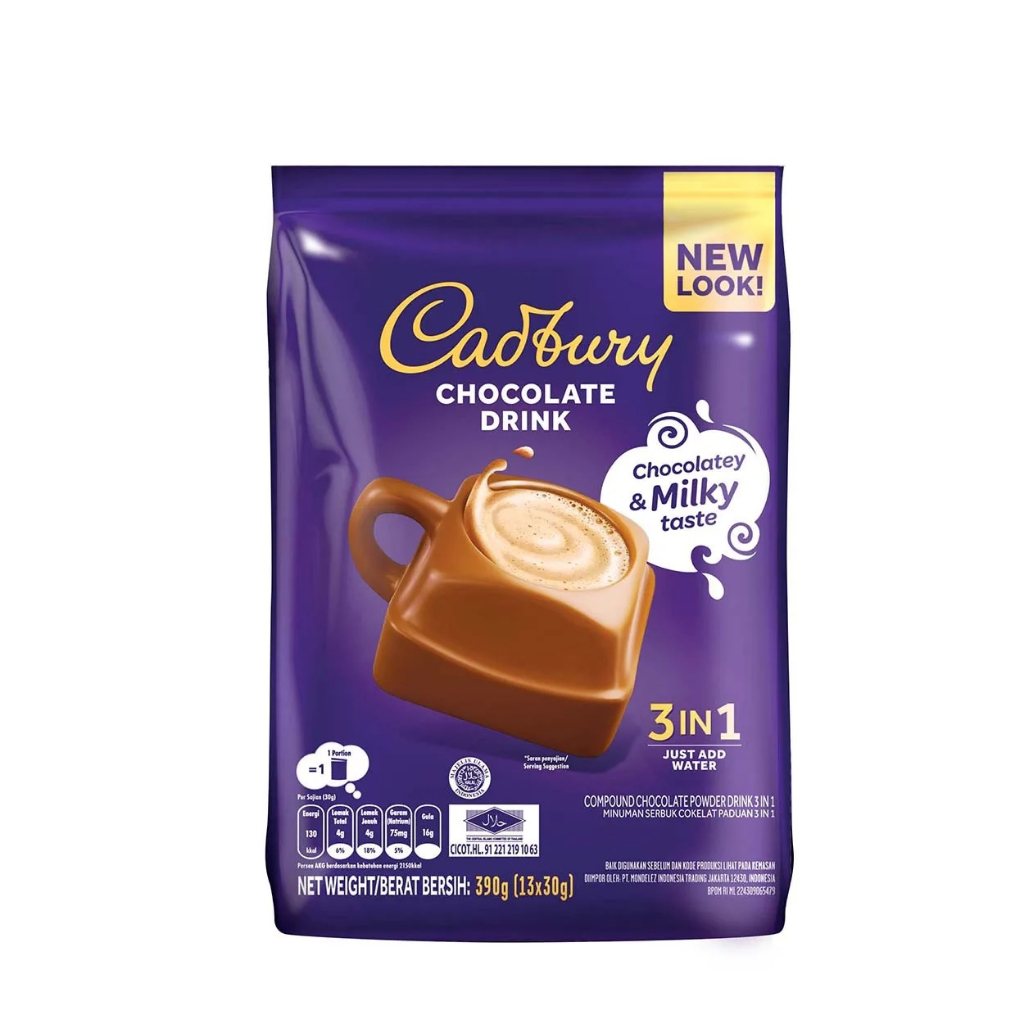 Jual Cadbury Hot Chocolate Drink 390g ( 13 sachet x 30g ) Minuman ...