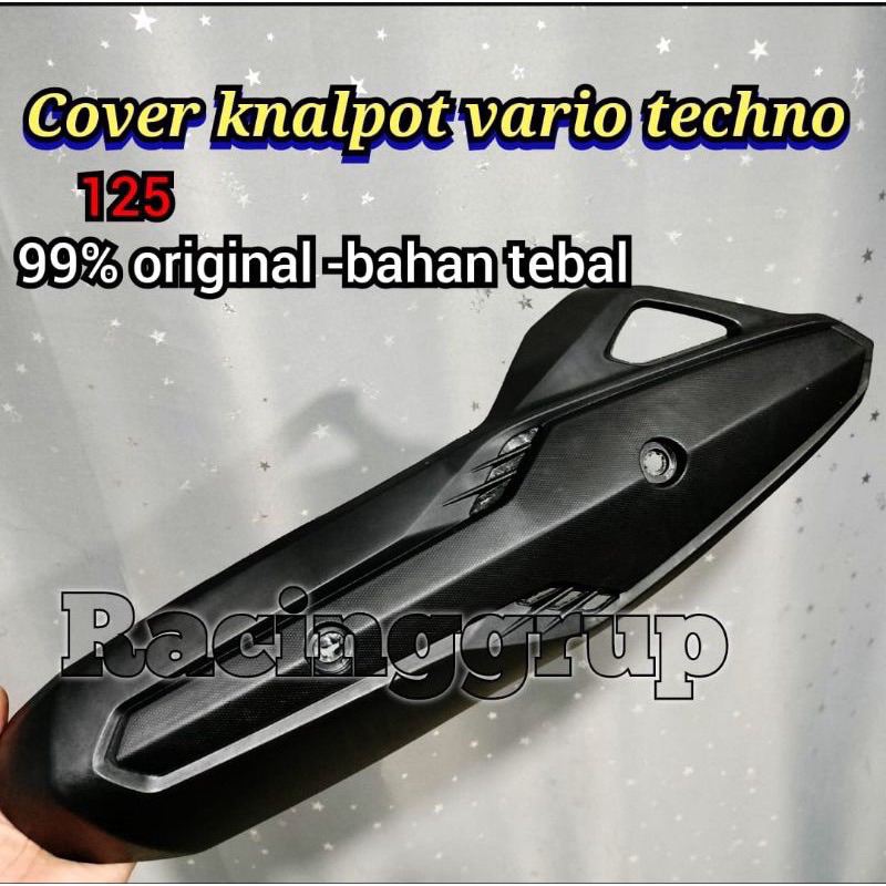 Jual Cover Knalpot Vario Techno 125 FI tutup pelindung knalpot dan baut ...