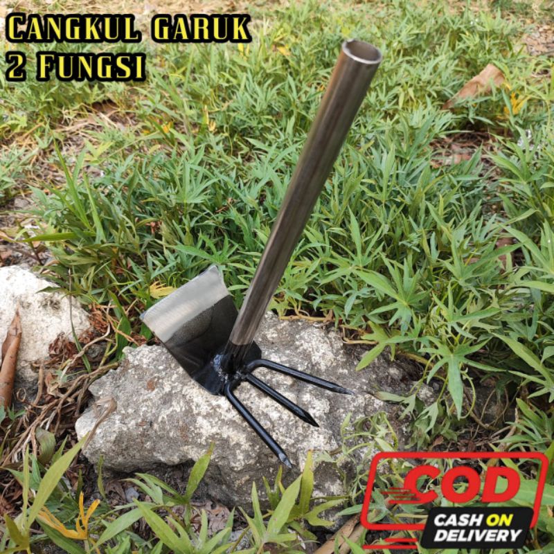 Jual Cangkul mini garuk 2 fungsi - pacul tanah kebun dan garuk sampah ...